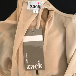 John Zack | Dresses | John Zack Fitted Beige Dress Size 8 | Poshmark
